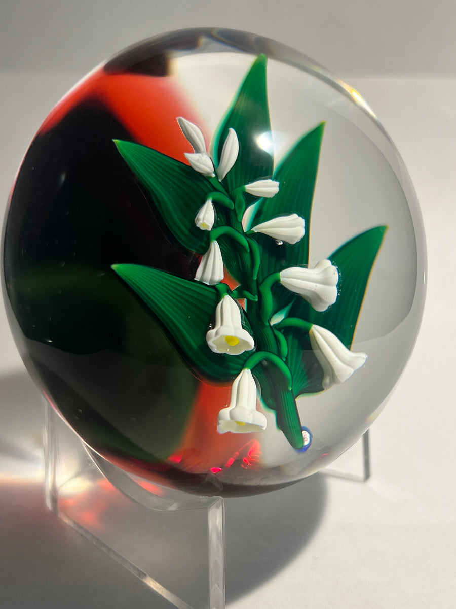 Bob Banford Lily of the Valley paperweight – Paperweightsales